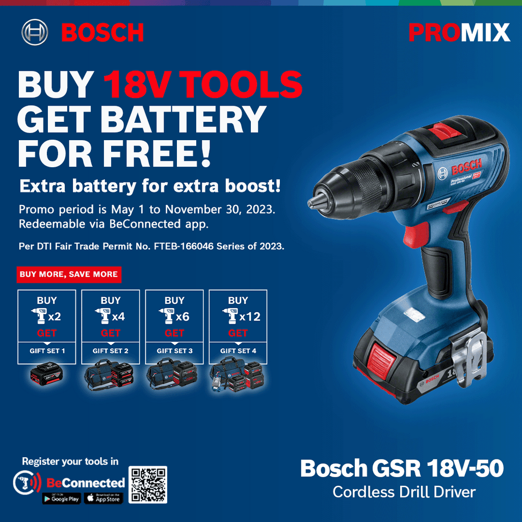 Bosch GSR 18V-50 Cordless Drill Freedom kit – Bosch By BGE