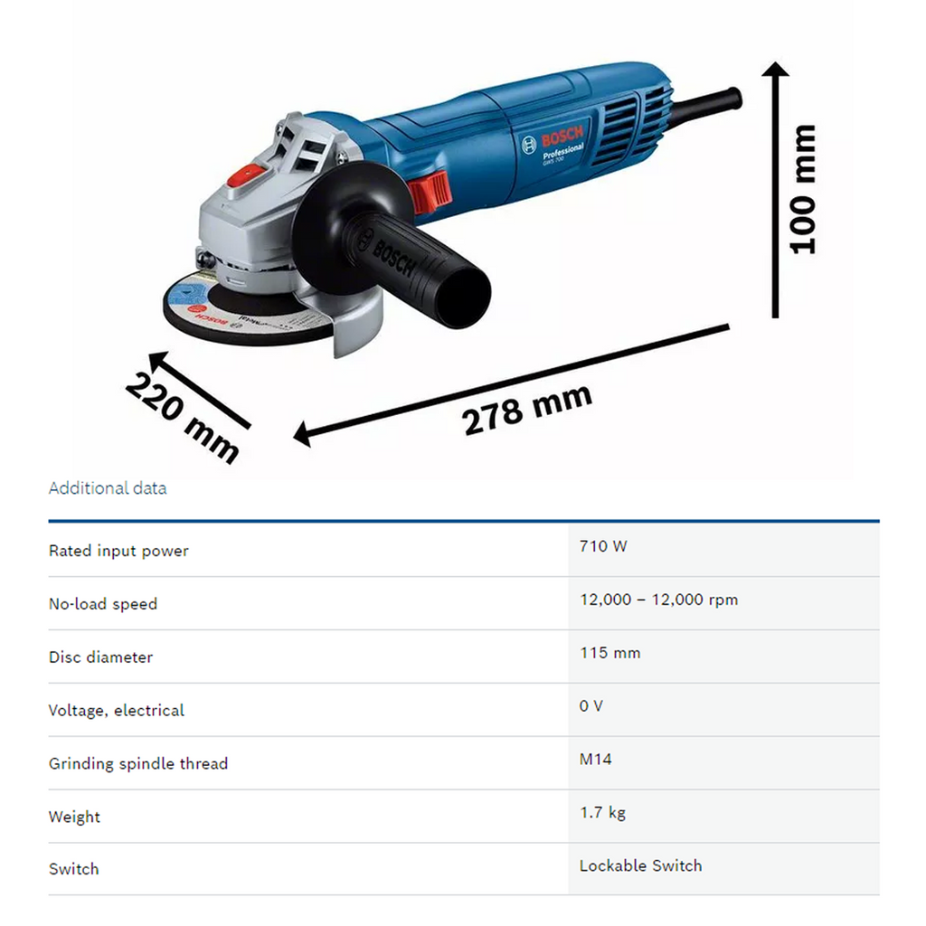 Bosch GWS 700 4" Small Angle Grinder – Bosch By BGE