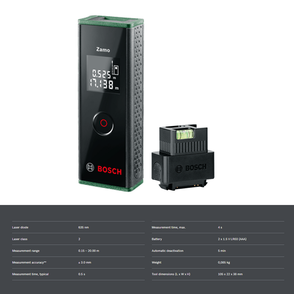 Bosch Zamo III with Laserline Adapter Green (attachment) – Bosch By BGE
