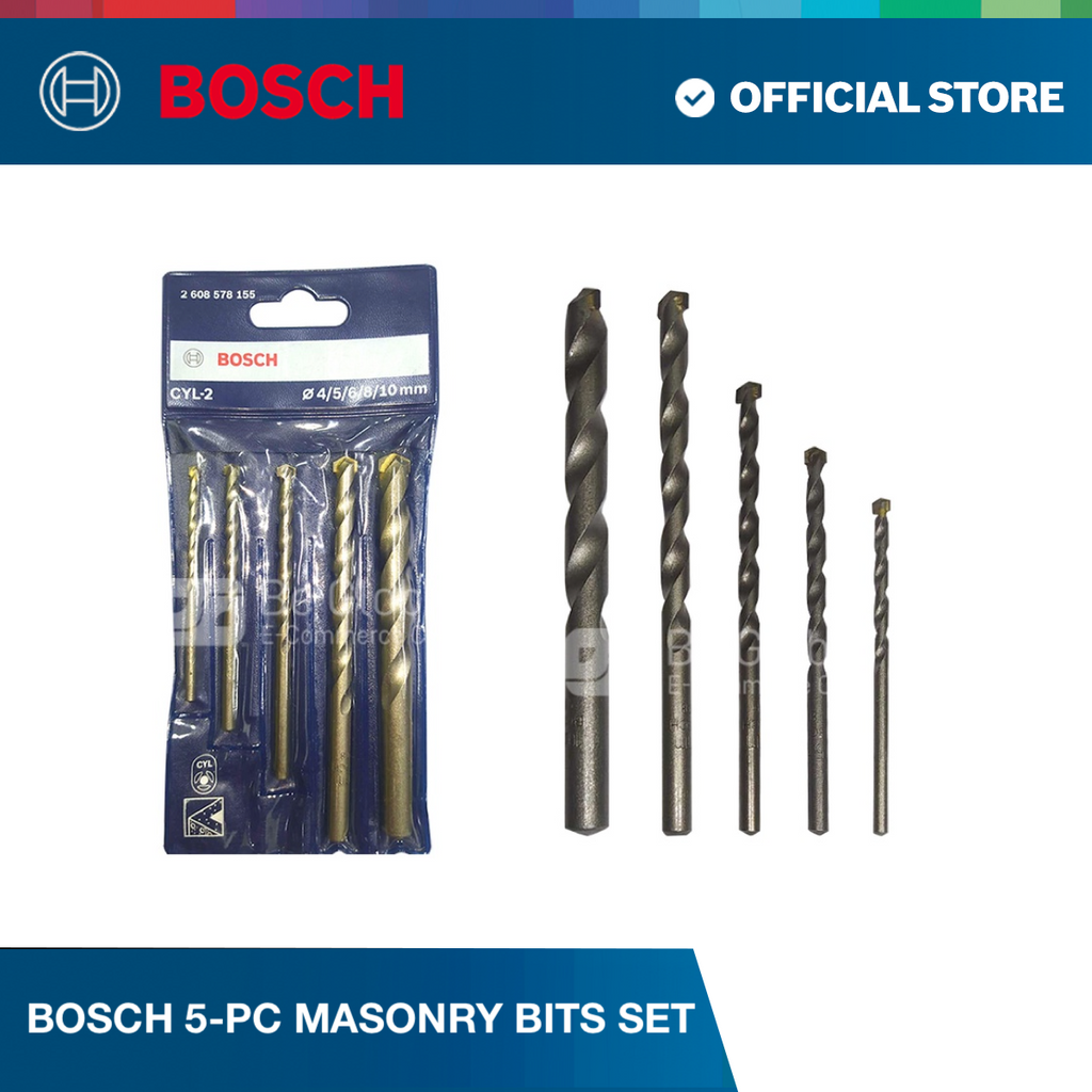 Bosch 5-pc Masonry bits set – Bosch By BGE