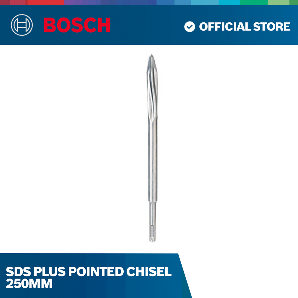 SDS Plus POINTED Chisel 250MM – Bosch By BGE