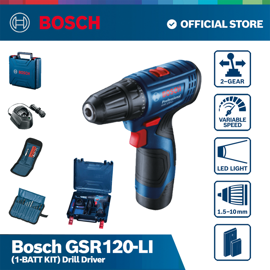 Bosch GSR 120-LI (1 BATT KIT) Drill Driver – Bosch By BGE